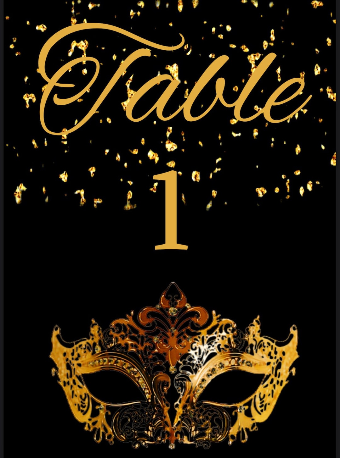 Masquerade Table Number PDF Download - Etsy