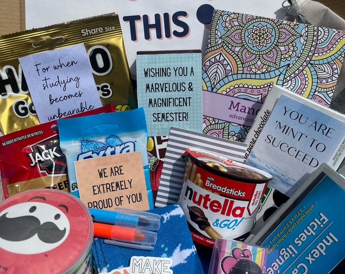 Personalized College Student Care Package | Perfect for Finals! - Etsy