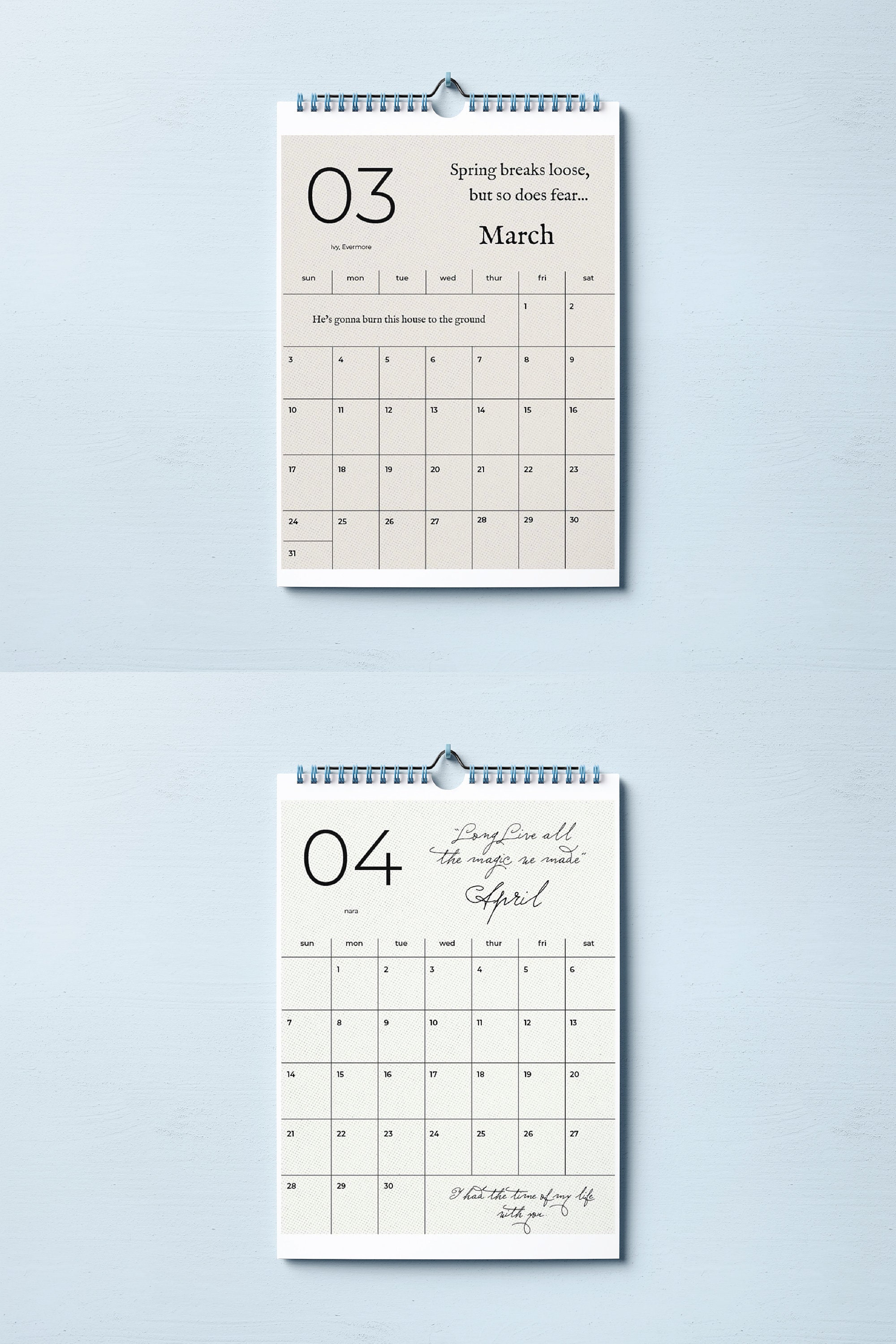 Taylor Swift Themed Calendar - Etsy