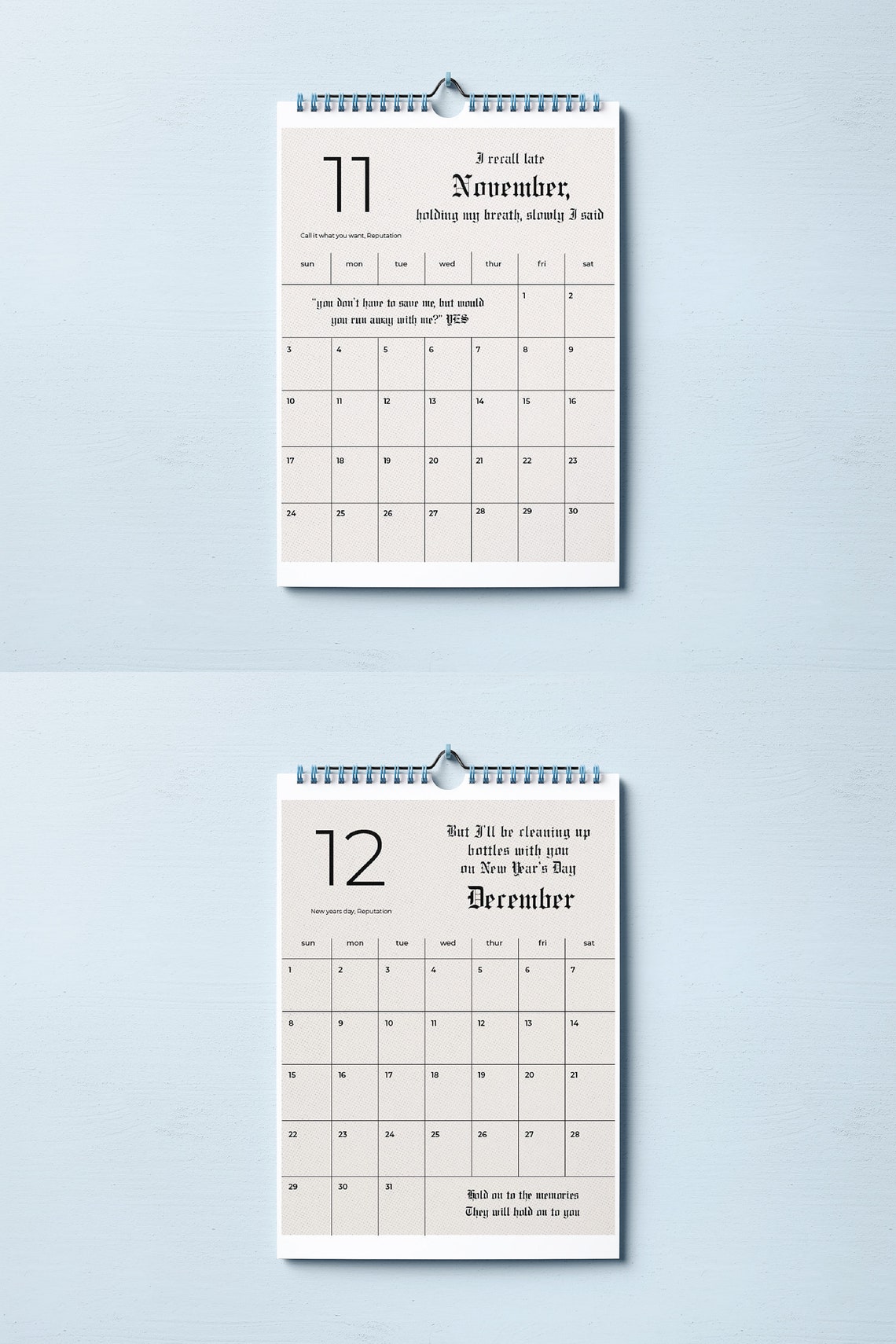 Taylor Swift Themed Calendar - Etsy