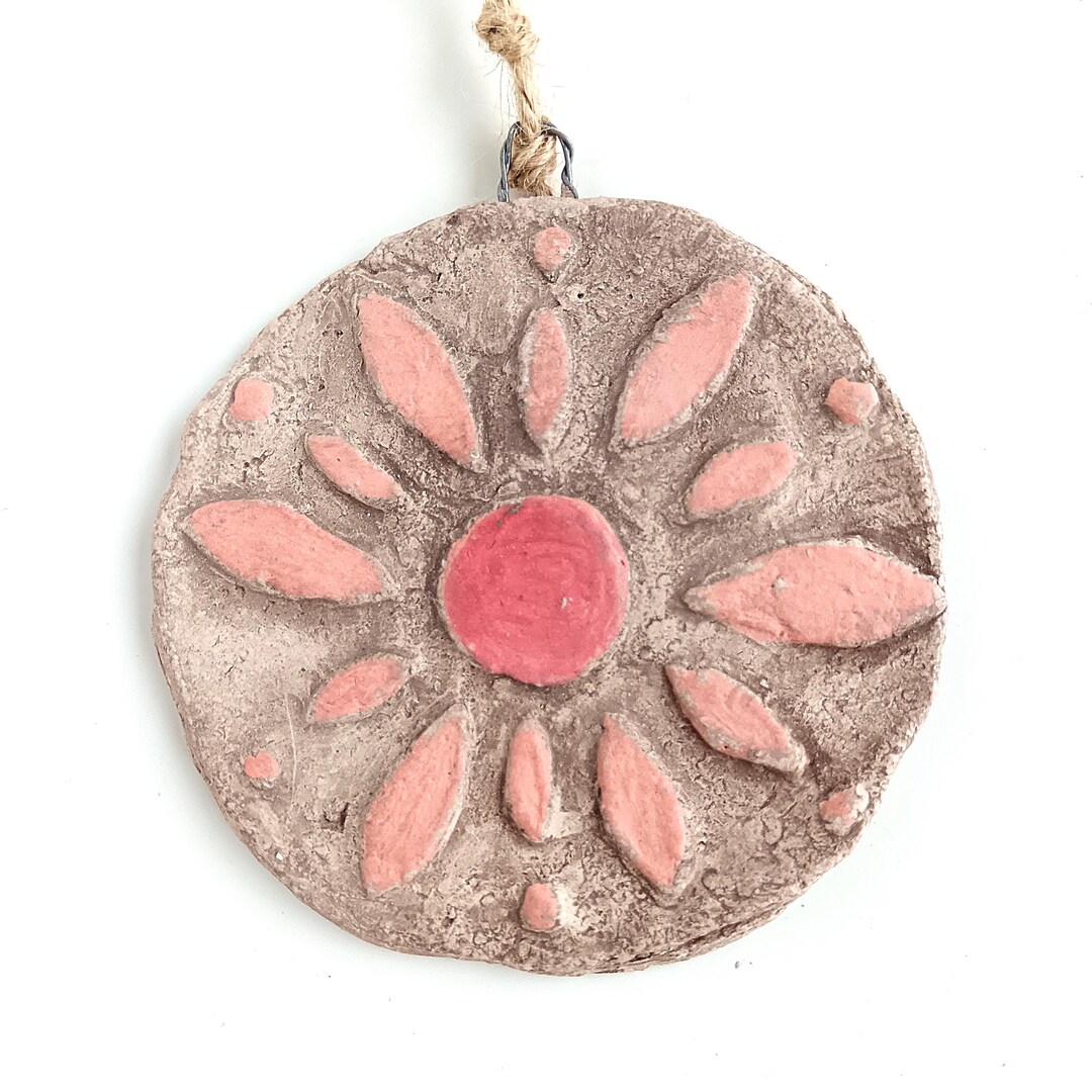 Ceramic Tile "the Sun" - Unique Ceramic Wall Decor, Small Ceramic Tile, Wall Hanging, Boho ...