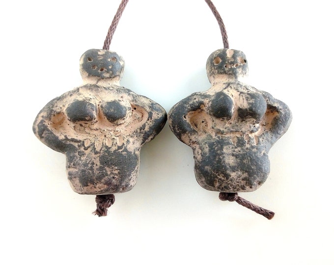 Female Torso - Terracotta Venus, Ceramic Figurine Focal Beads ...