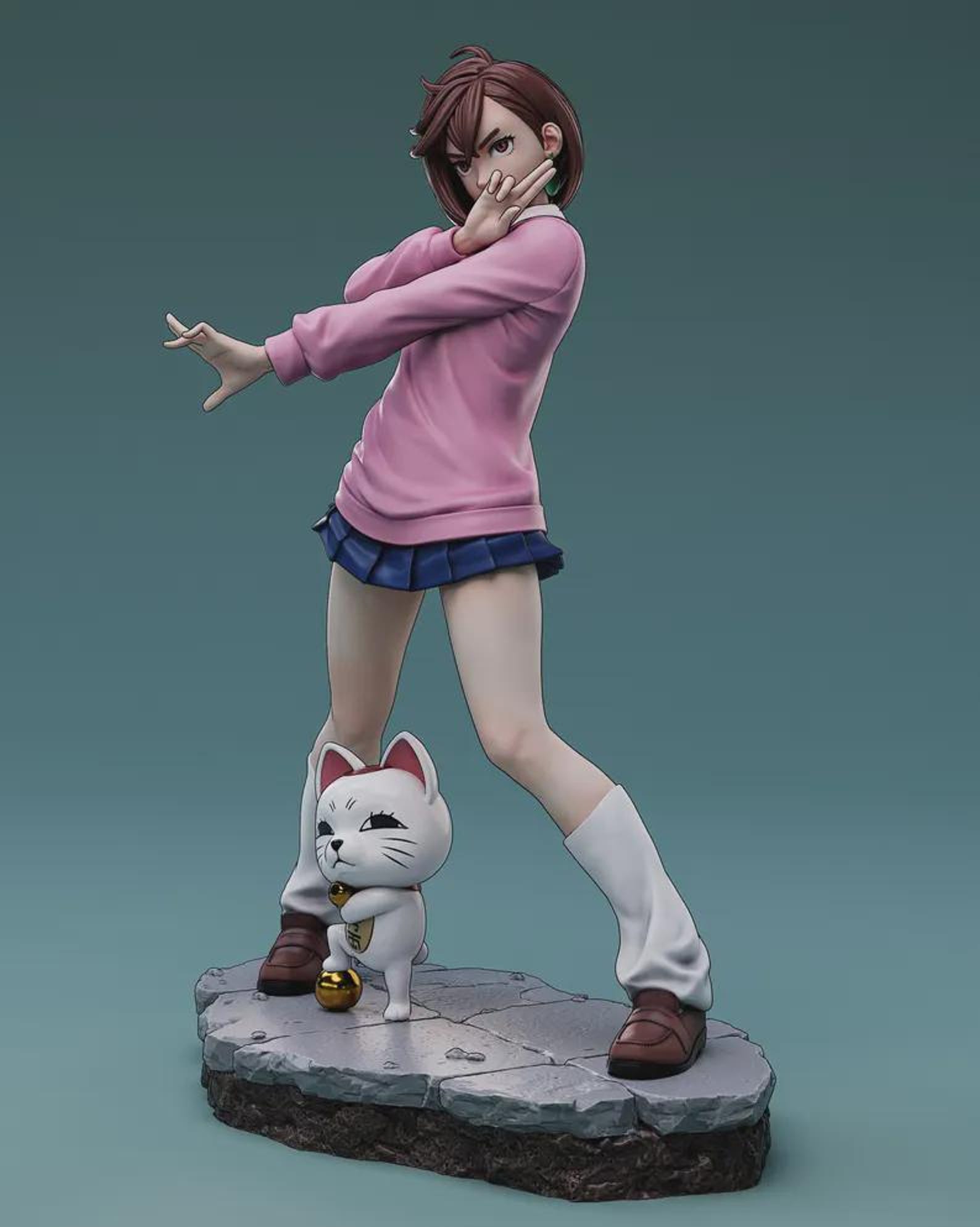 Dandadan Momo Ayase Resin Statue - 3D Printed Figure - Etsy