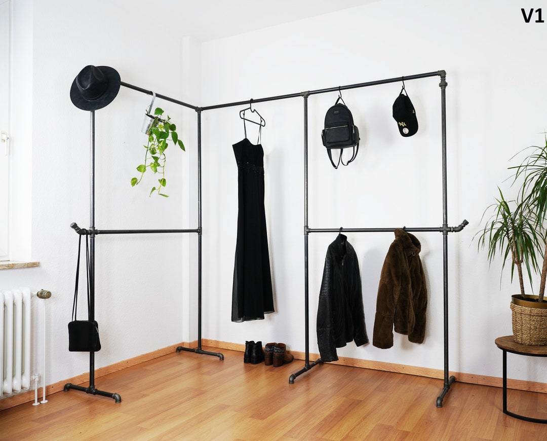 Walk-in Closet Clothes Rail Clothes Rack Wardrobe Industrial Design ...