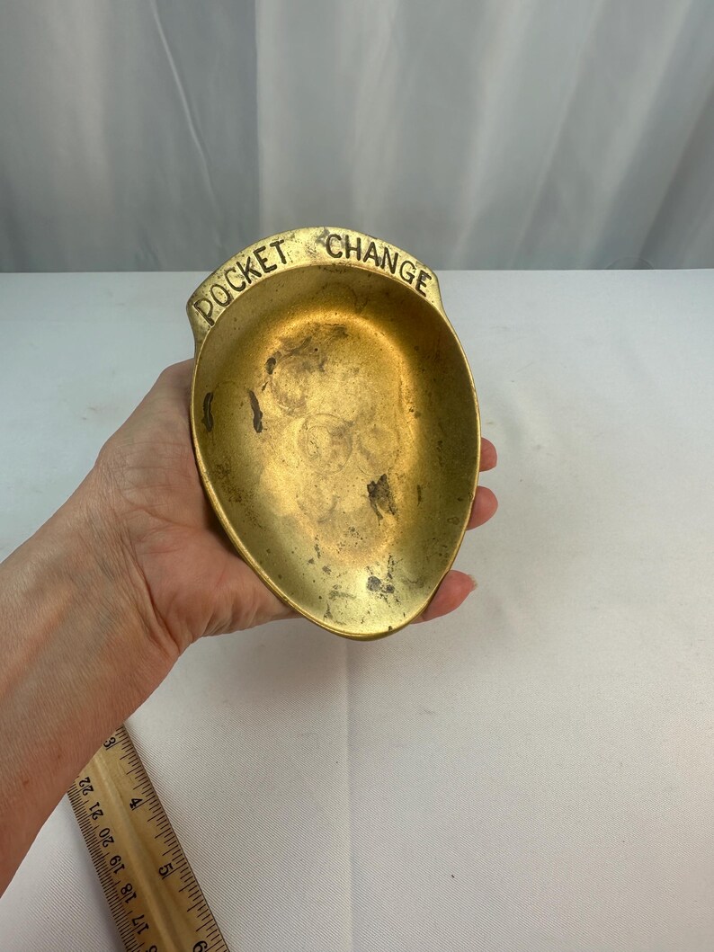 Vintage Solid Brass Pocket Change /coin Tray/trinket Dish - Etsy