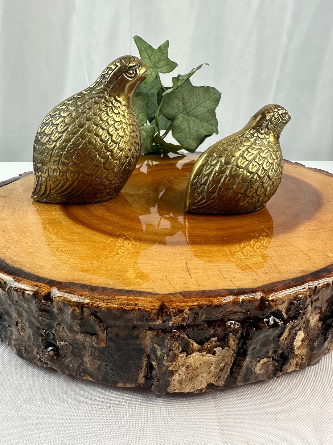 Vintage Brass Pair of Quail/game Birds Figurines/statuettes - Etsy