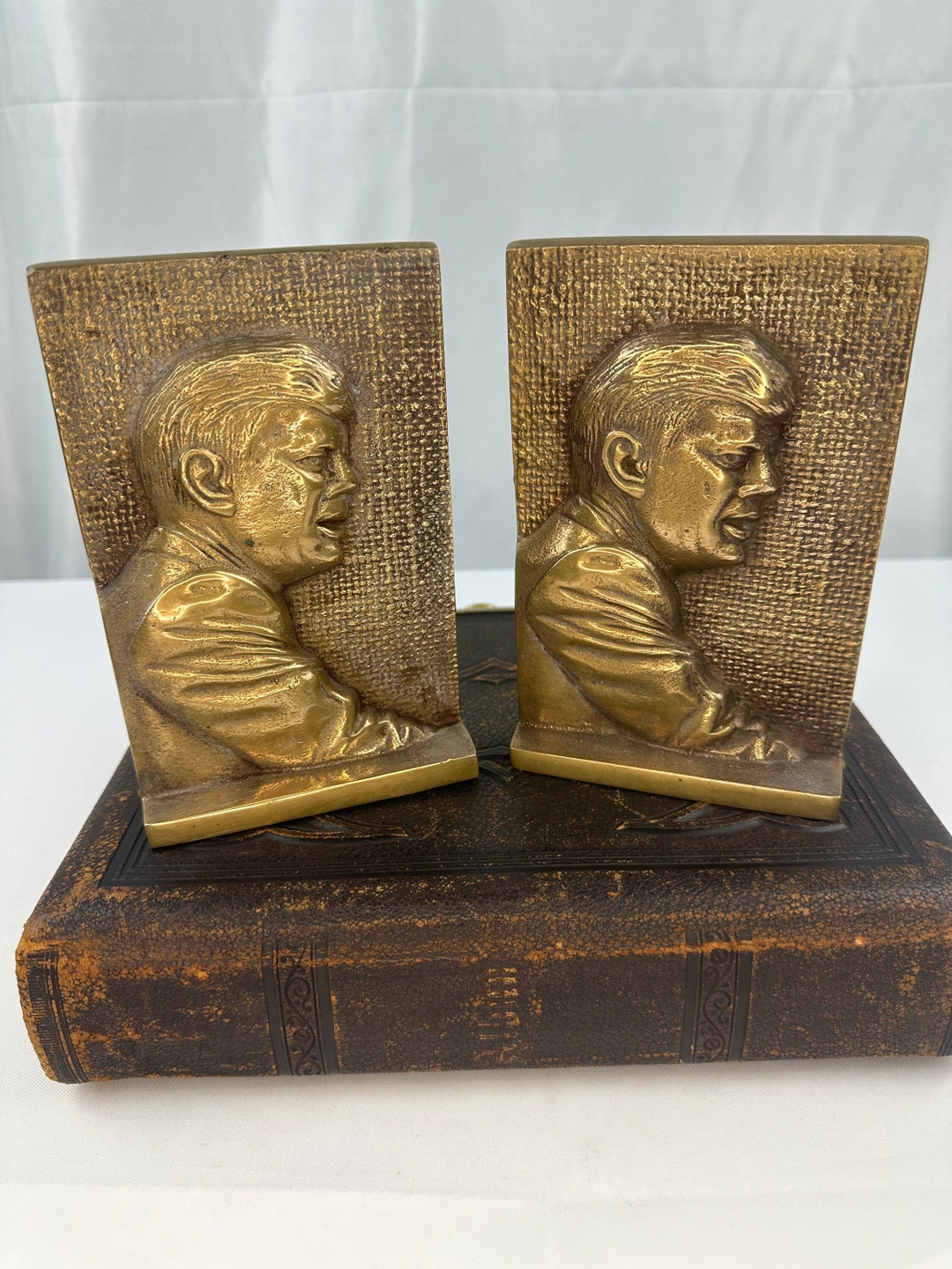 Vintage Brass Jfk/president John F. Kennedy Fold Down/slide Under ...