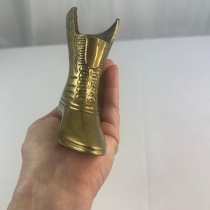 Vintage Small Brass Victorian Ladies Laced Boot Planter/vase/desk ...