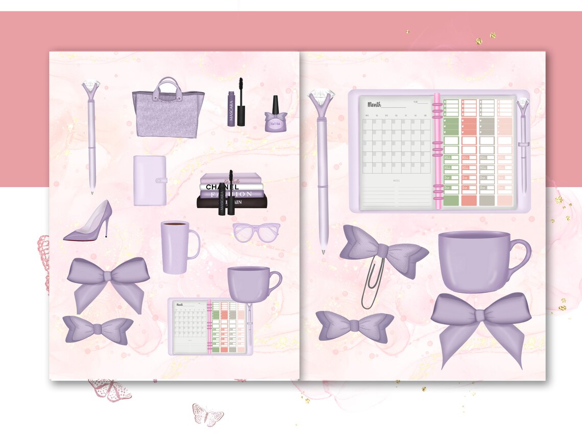 Fashion Accessories Clipart, Designer Bag Clipart, Glam Girl Clipart ...