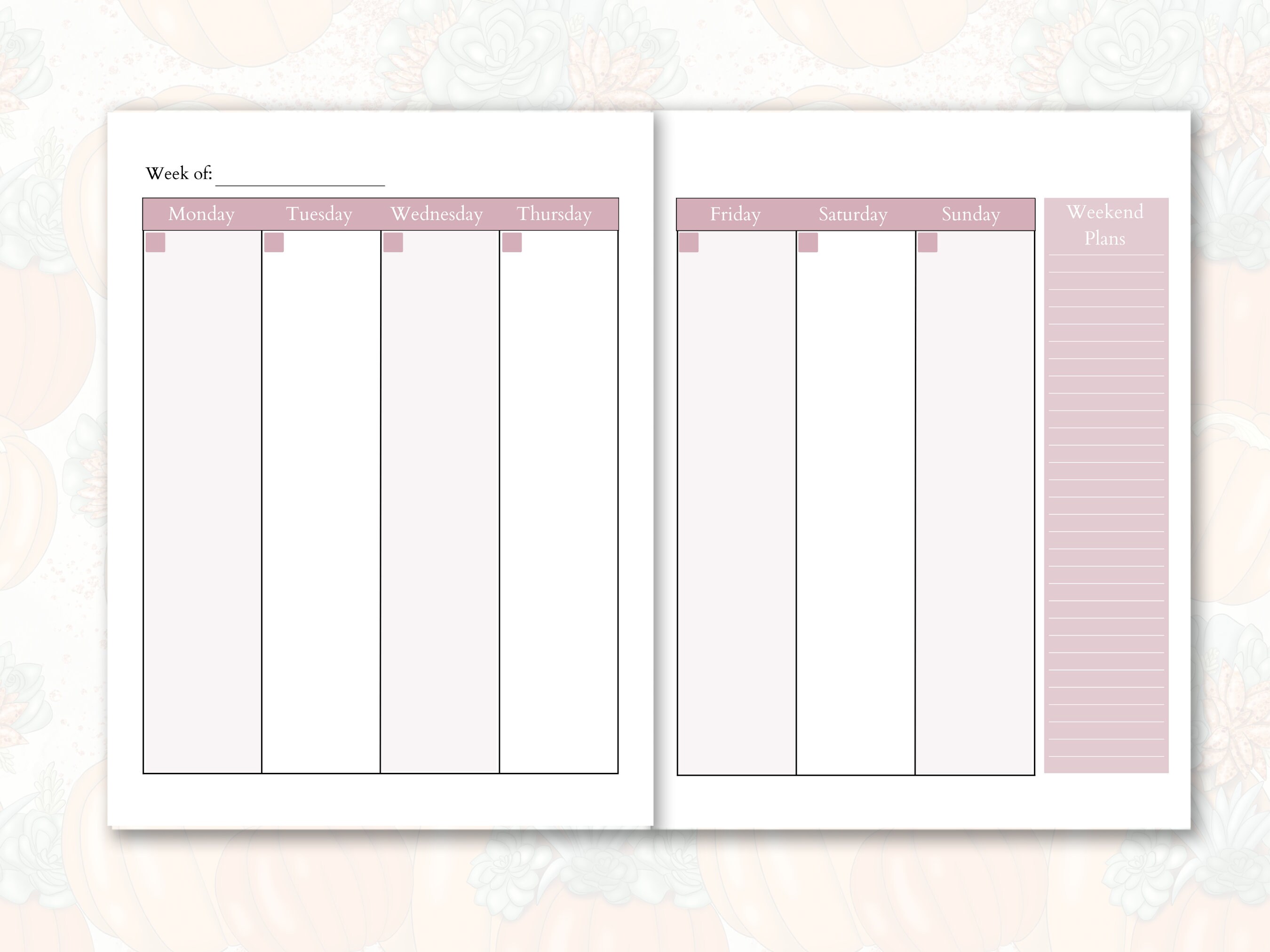 Printable & Editable Undated Planner - Canva- Powerpoint - PDF - KDP ...