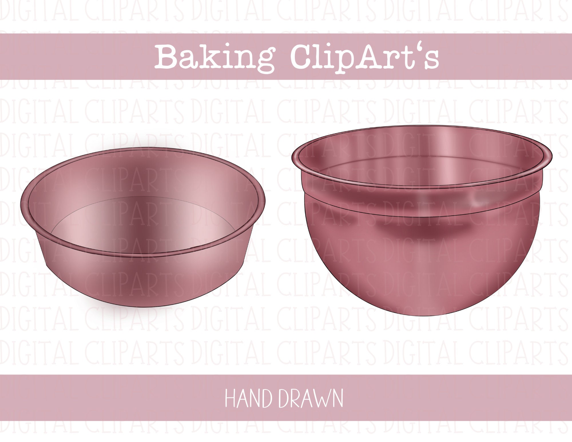 Baking Supplies Clipart,bakery Logo Design,digital Food Clipart,hand ...