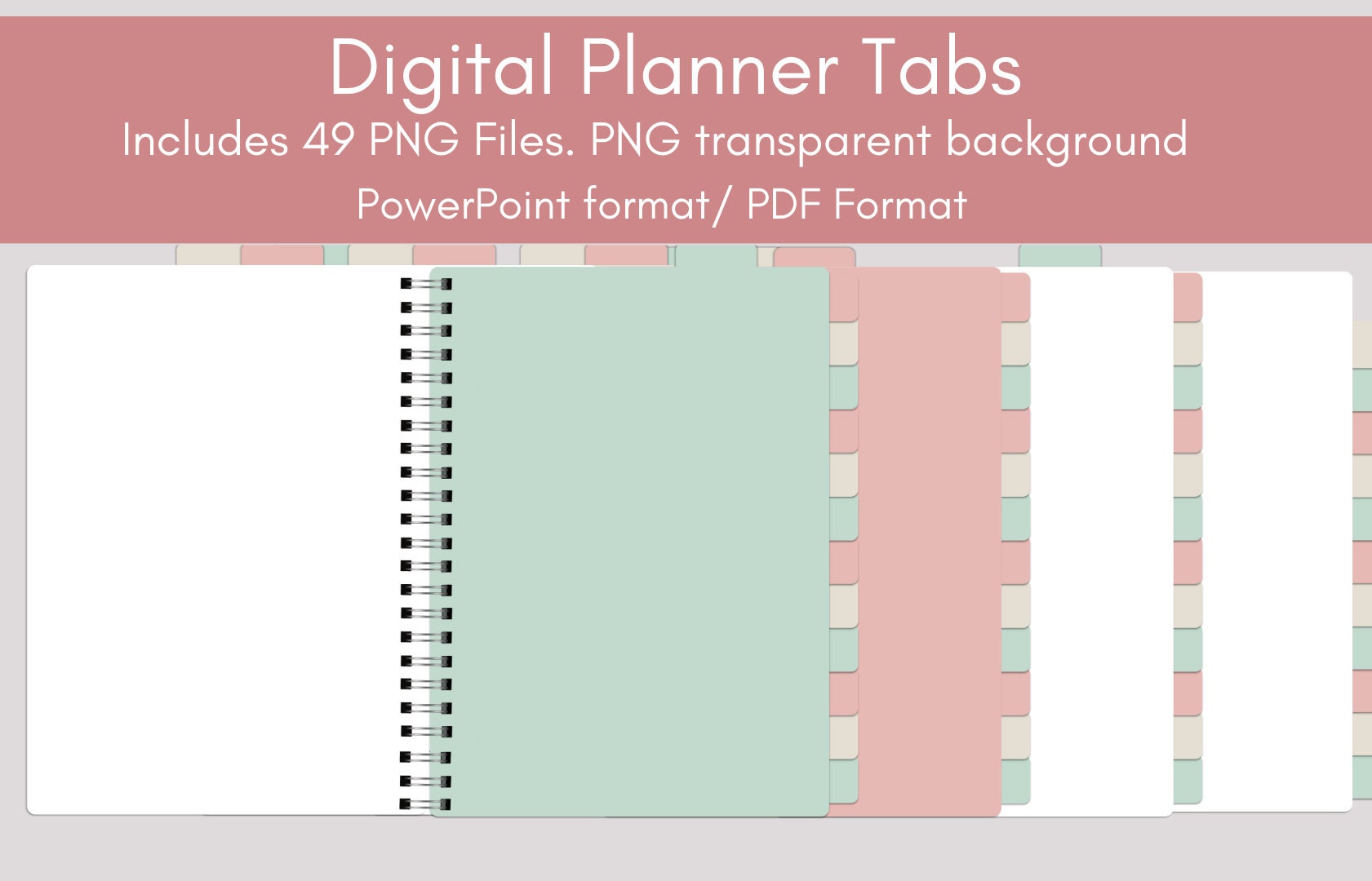 Digital Planner Tabs| Powerpoint |canva Link | Editable| Digital ...