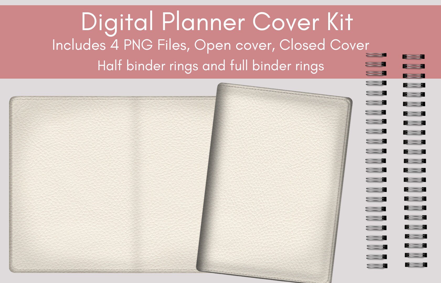 Digital Planner Cover Cover Kit PNG Leather Planner Cover Kit ...