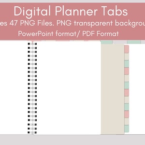 Digital Planner Tabs Powerpoint canva Link Editable Digital Planner ...