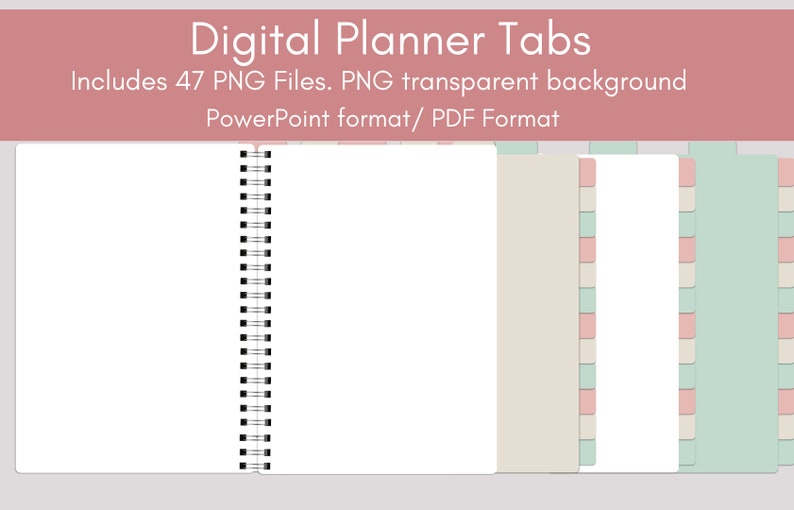 Digital Planner Tabs| Powerpoint |canva Link | Editable| Digital ...