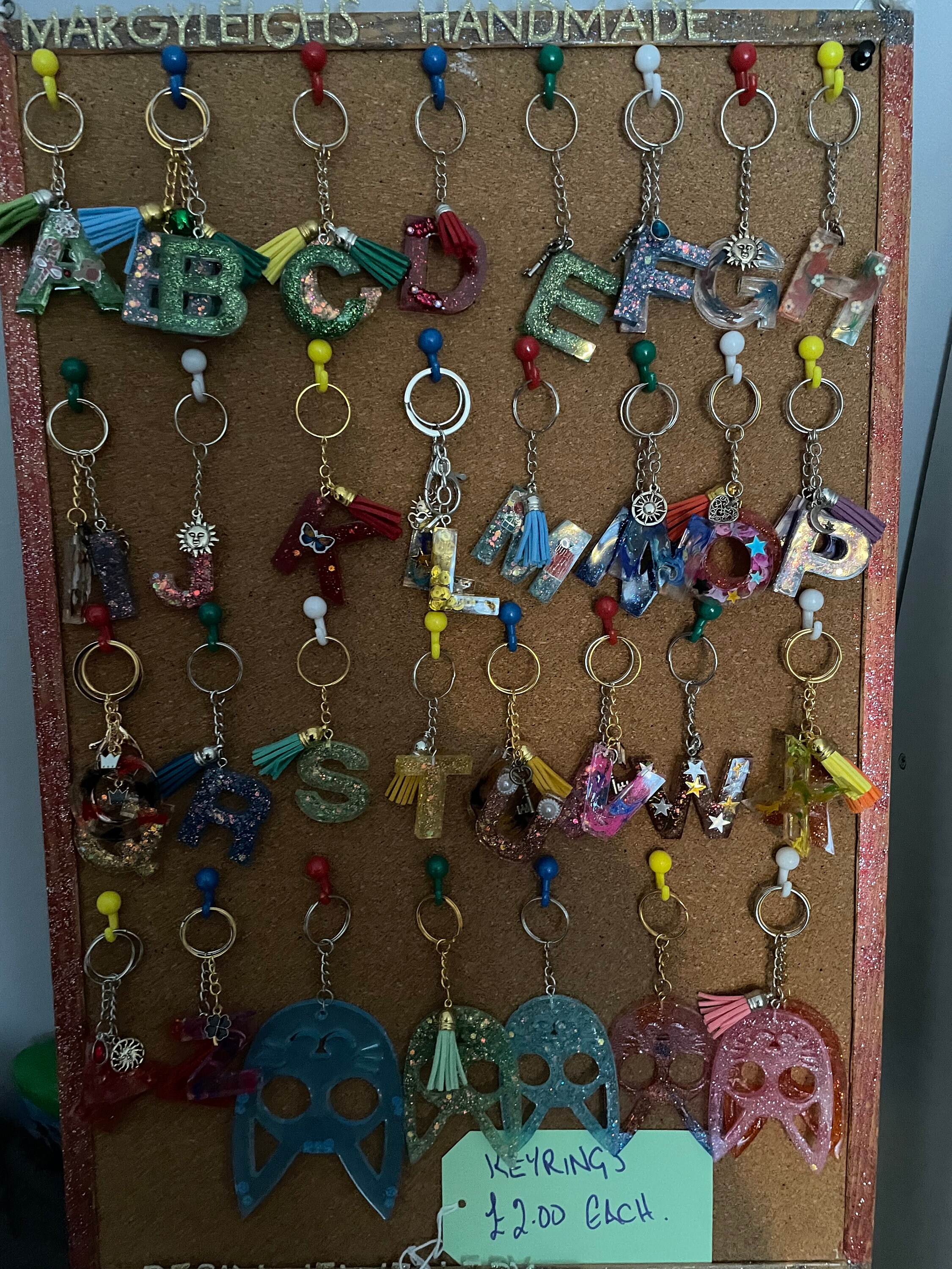 Alphabet Keyrings - Etsy