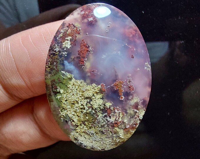 Indonesian Java Moss Agate Cabochon Size 23x30x5 Mm, Moss Agate Pendant ...