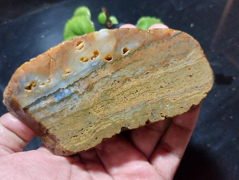 Ocean Jasper Slab Raw 65x115x13 Mm– Unpolished Rough Jasper, Natural ...