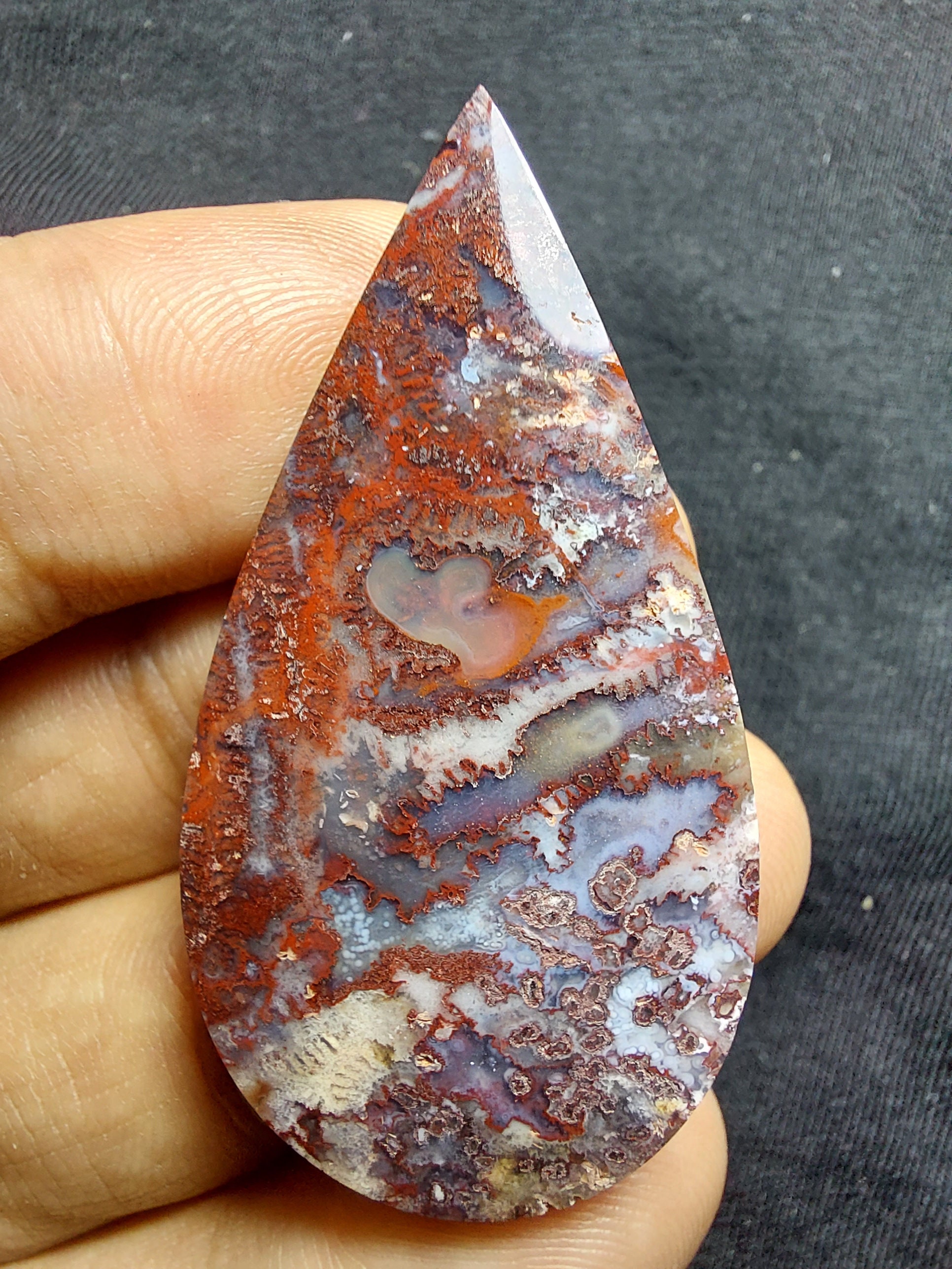 Opalized Petrified Wood Botryoidal Chalcedony Cabochon 25x47x3 Mm ...