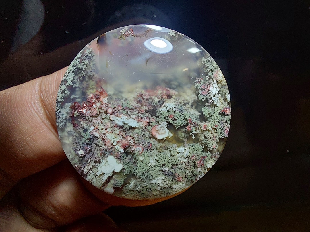 Indonesian Java Moss Agate Cabocho, Moss Agate Pendant, Moonstone ...