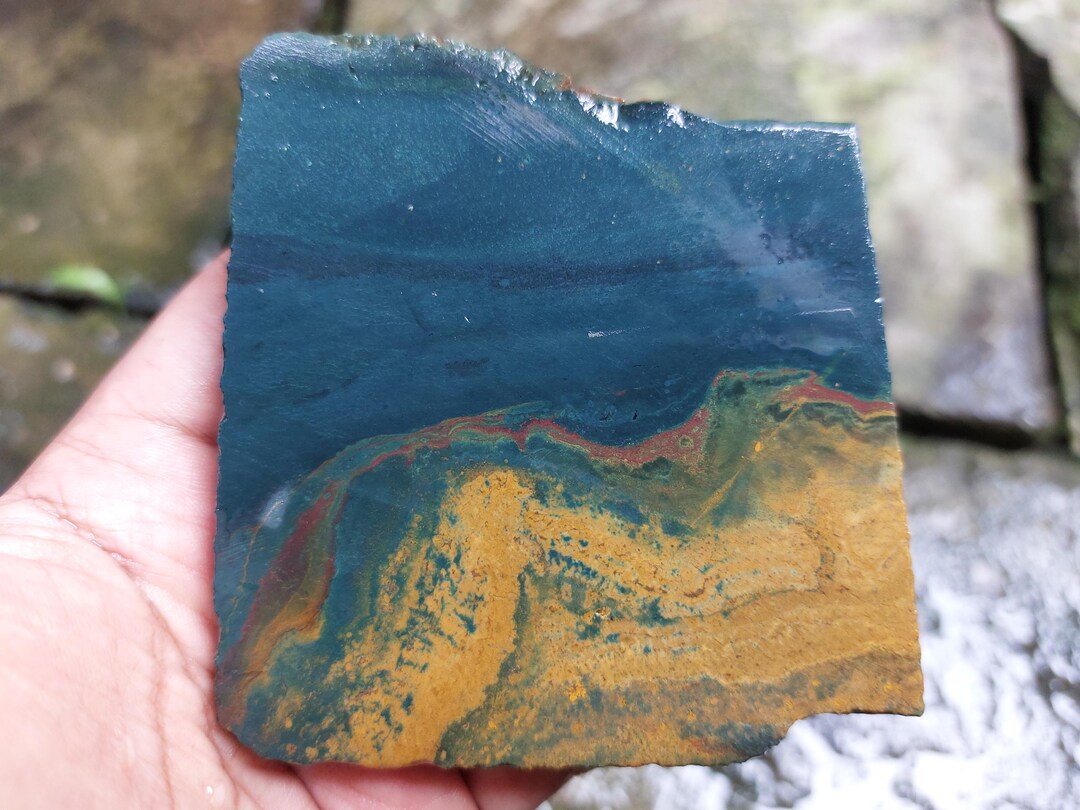 Landscape Picture Jasper Slab , Shown Wet for Color Reference - Etsy
