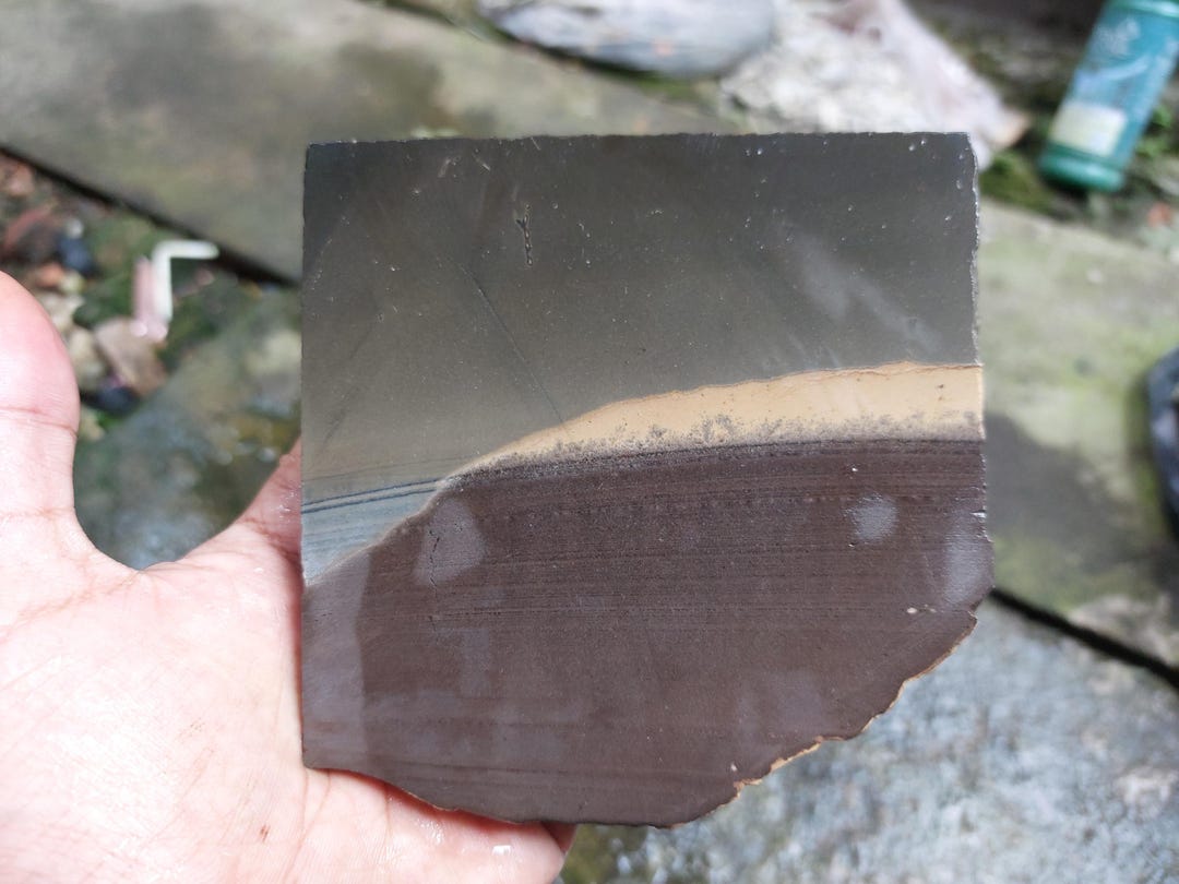 Landscape Picture Jasper Slab 113x114x14 Mm , Shown Wet for Color ...