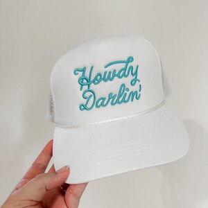 Howdy Darlin Embroidered Trucker Hat, Cowboy Hat, Trendy Trucker Hat ...