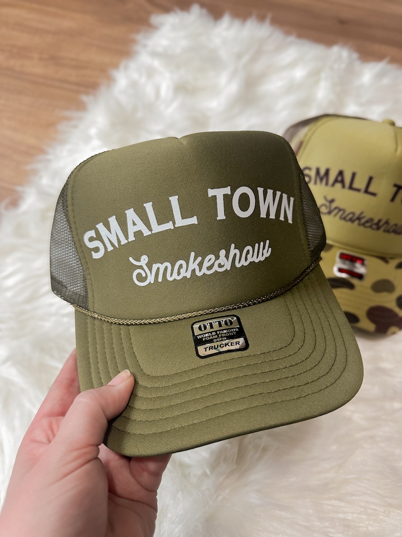 Small Town Smokeshow Trucker Hat, Trendy Trucker Hat, Cowgirl Hat, Foam ...