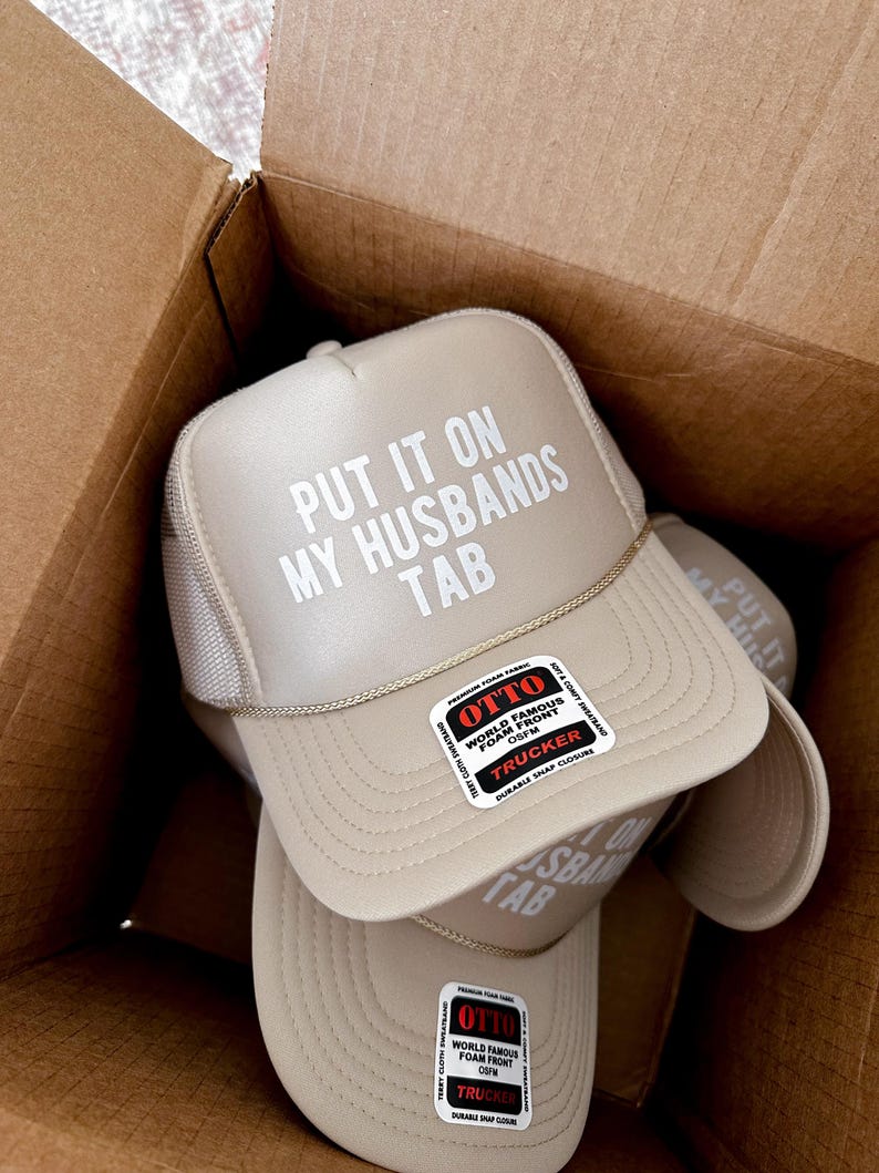 Put in on My Husbands Tab Trucker Hat, Wife Gift, Gift for Wife, Funny ...