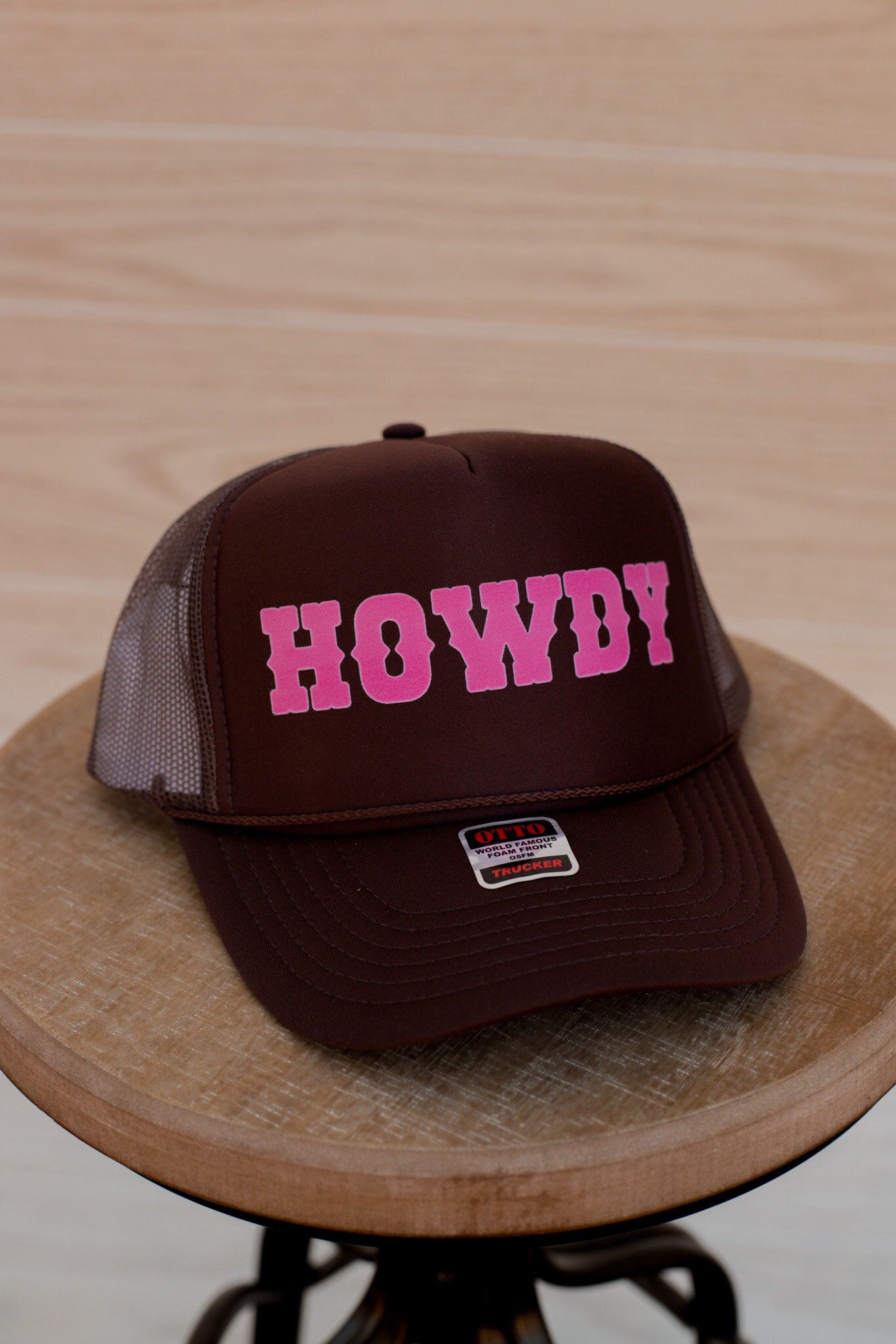 Howdy Hat Trucker Hat Pink/brown - Etsy