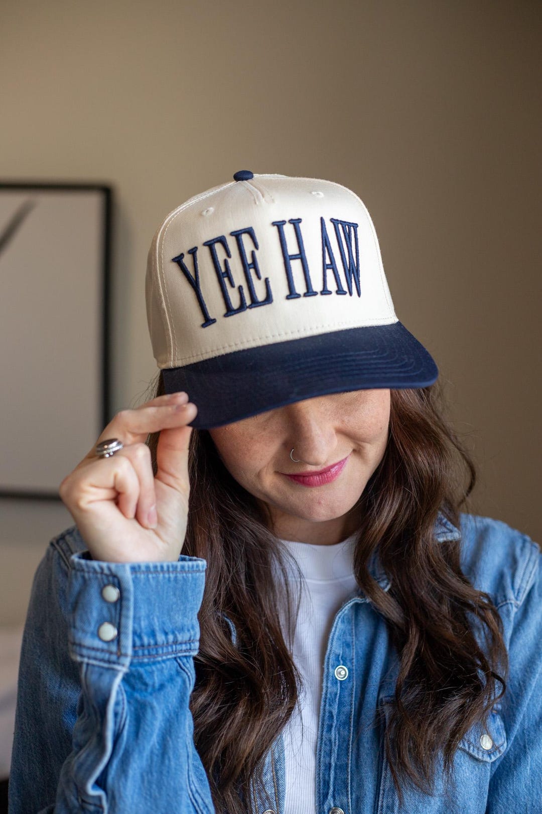 YEE HAW Hat, Women's Hat, Snapback Hat, Cowboy Trucker Hat, Nashville ...