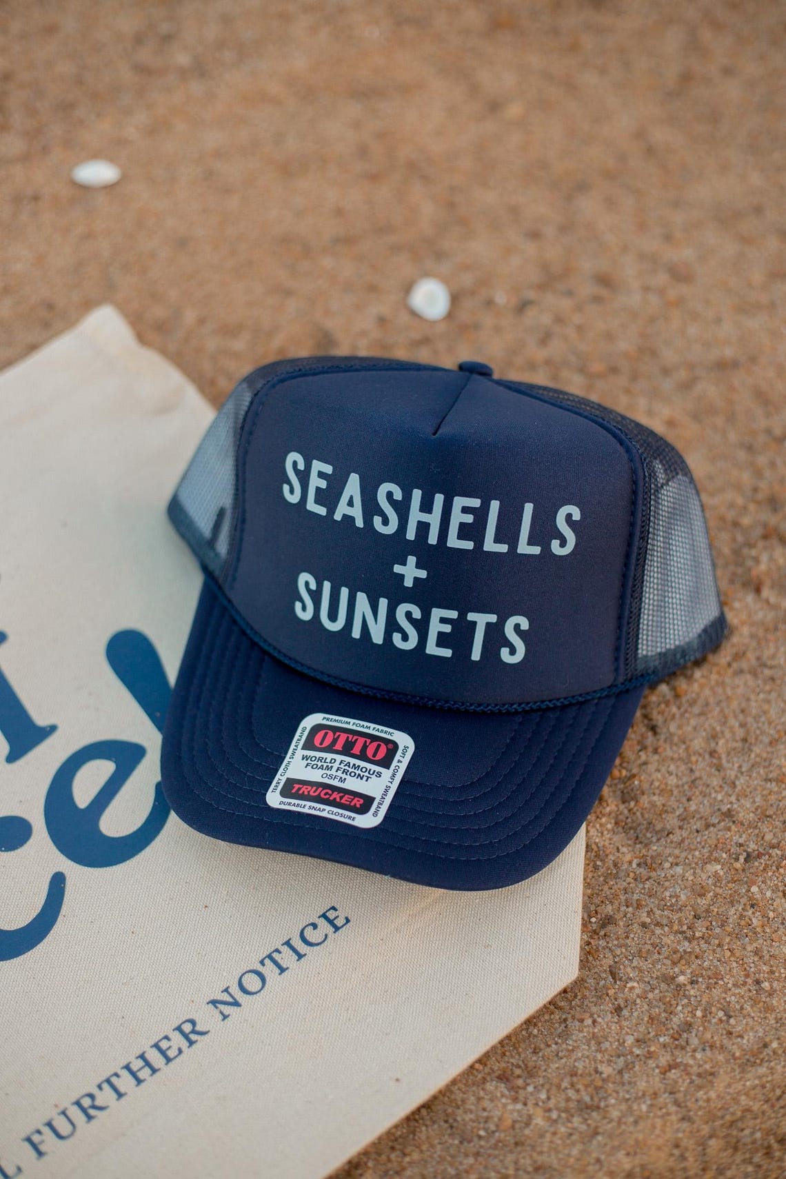 Seashells & Sunsets Hat, Vacation Hat, Beach Vacation, Women's Trucker ...