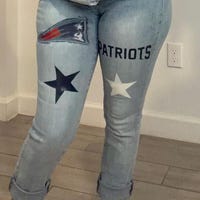 Custom NFL Jeans - Reworked - Etsy