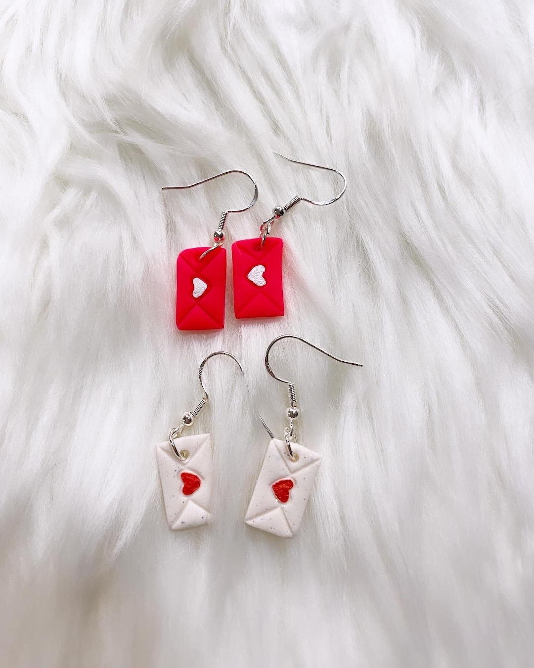 Parcel: Love Letter Polymer Clay Dangle, Approx. 0.5 Inches Height - Etsy