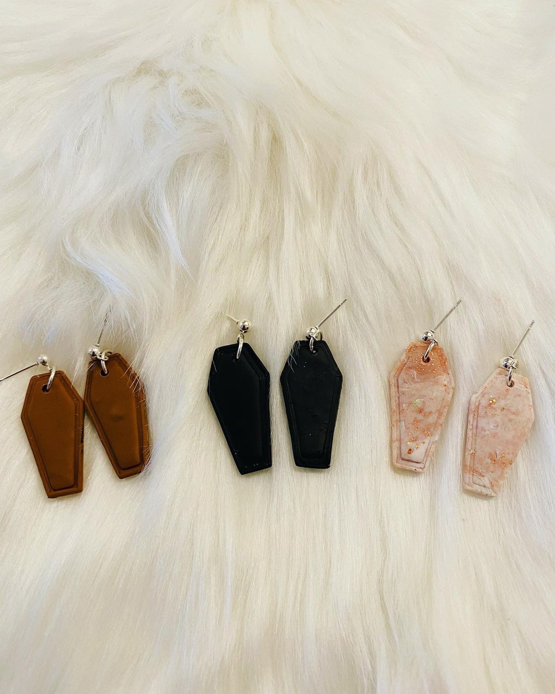 Morticia : Coffin Polymer Clay Dangle (marbling May Vary) - Etsy