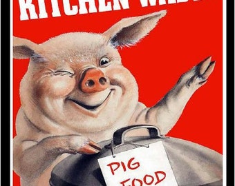 Pig Advertising Sign - Etsy
