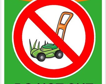 Grass Cut Sign - Etsy