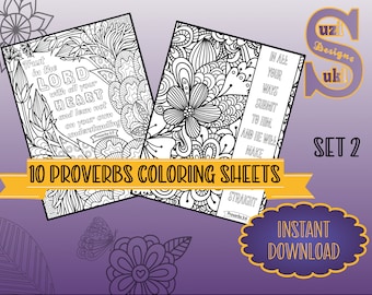 Bible Verse Coloring Pages Psalms, 10 Printable Scripture Coloring ...