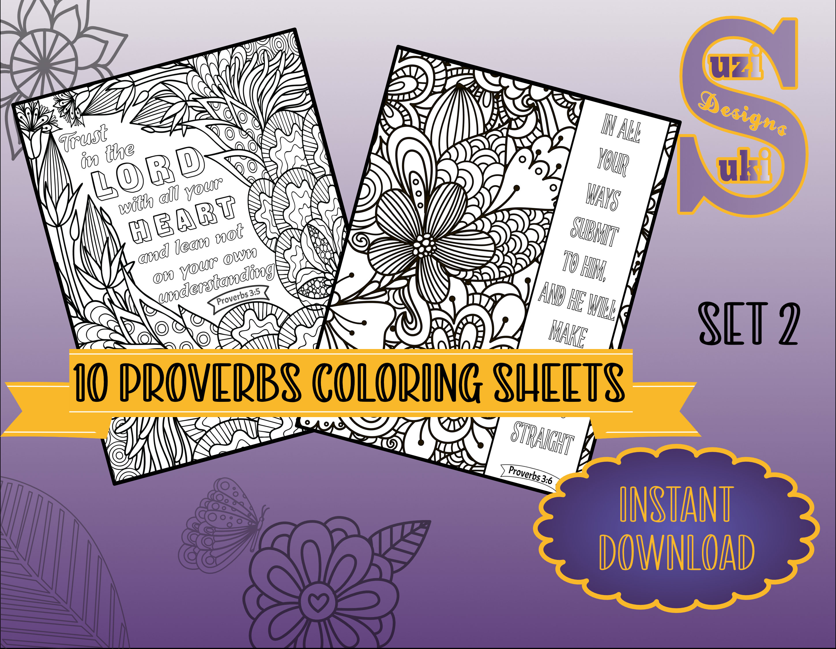 Bible Verse Coloring Pages Proverbs, 10 Printable Scripture Coloring ...