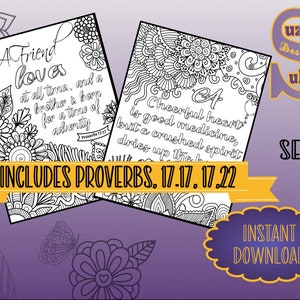 Bible Verse Coloring Pages Proverbs, 10 Printable Scripture Coloring ...