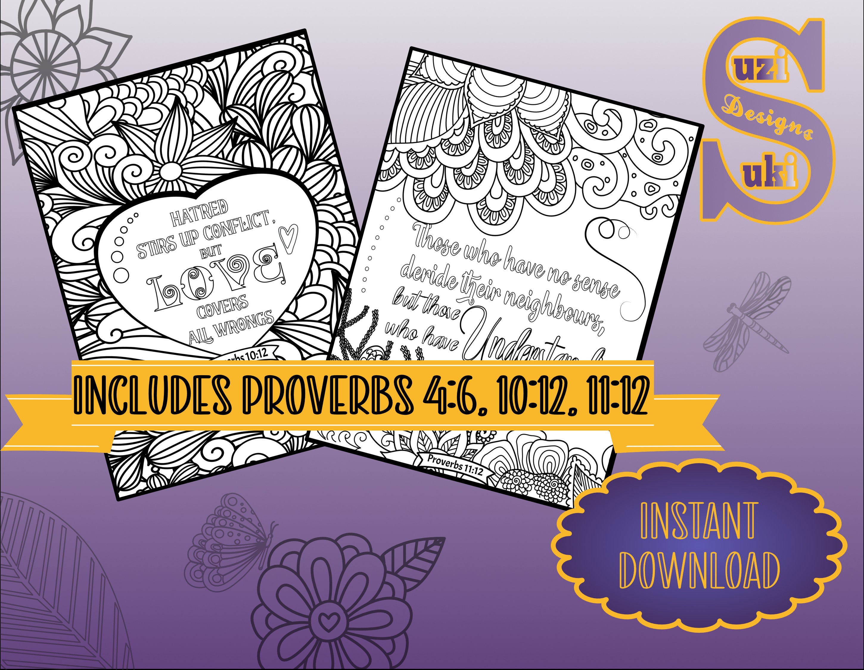 Bible Verse Coloring Pages Proverbs, 10 Printable Scripture Coloring ...