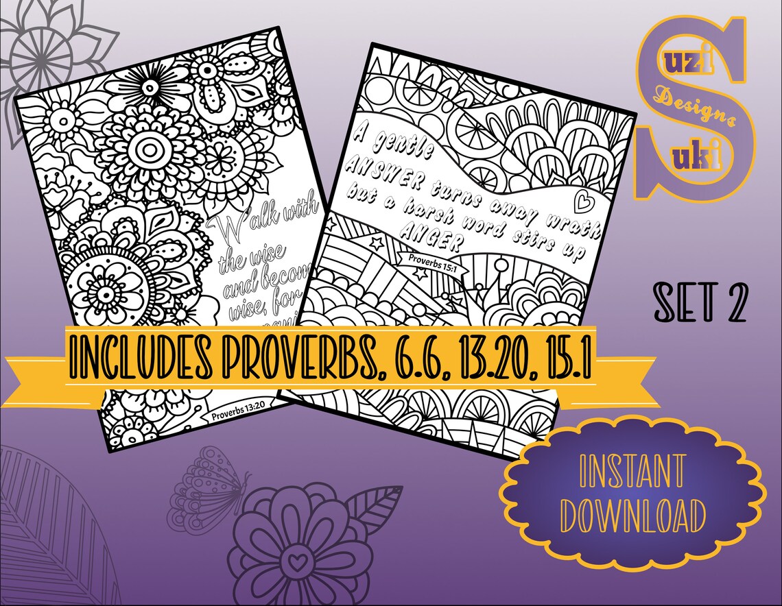 Bible Verse Coloring Pages Proverbs, 10 Printable Scripture Coloring ...