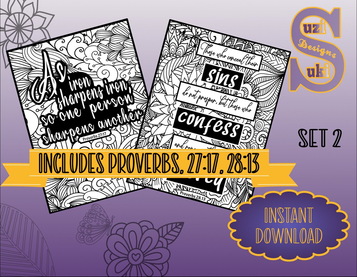 Bible Verse Coloring Pages Proverbs, 10 Printable Scripture Coloring ...