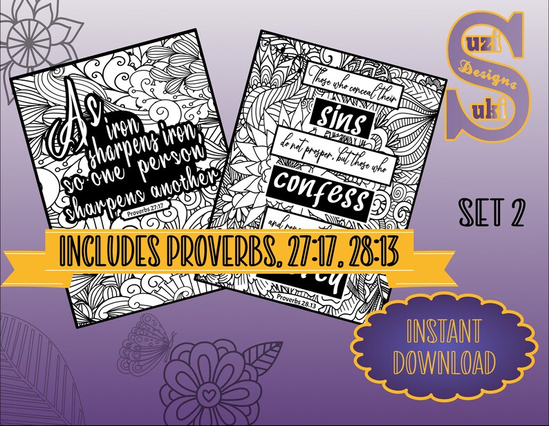 Bible Verse Coloring Pages Proverbs, 10 Printable Scripture Coloring ...