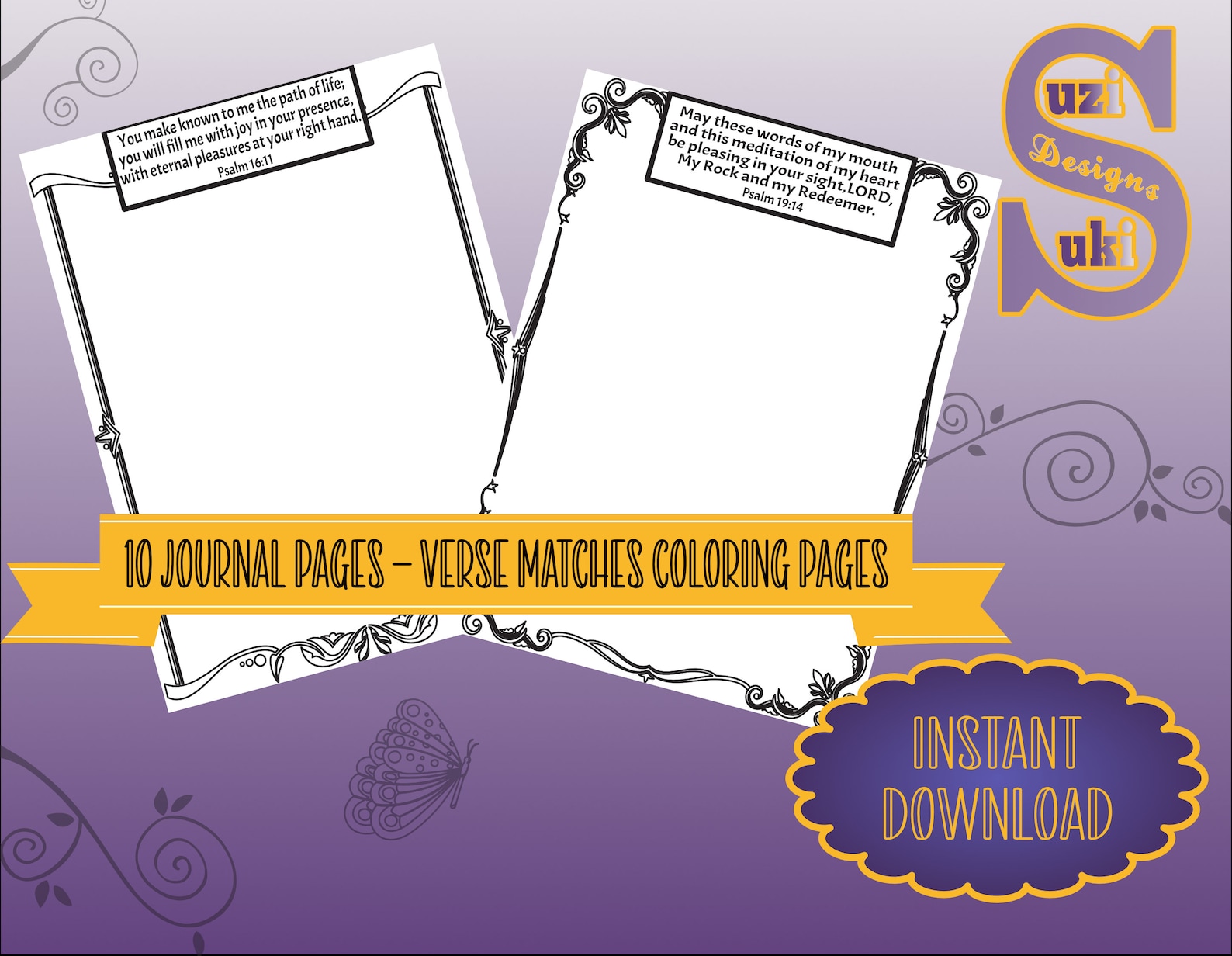 Bible Verse Coloring Pages Psalms, 10 Printable Scripture Coloring ...