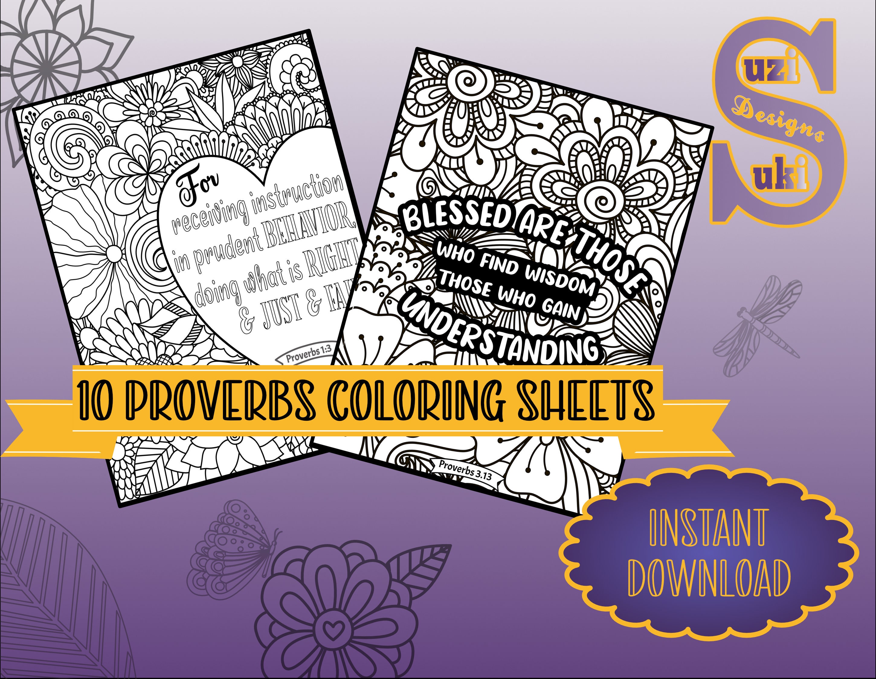 Bible Verse Coloring Pages Proverbs, 10 Printable Scripture Coloring ...