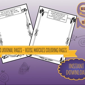 Bible Verse Colouring Pages, 10 Encouraging Verses, 10 Journal Pages ...