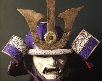 Samurai Daimyo Helmet Cosplay Mask Costume - Etsy