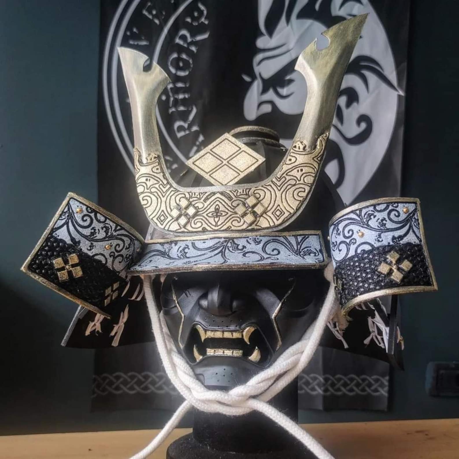 Samurai Daimyo Helmet Cosplay Mask - Etsy