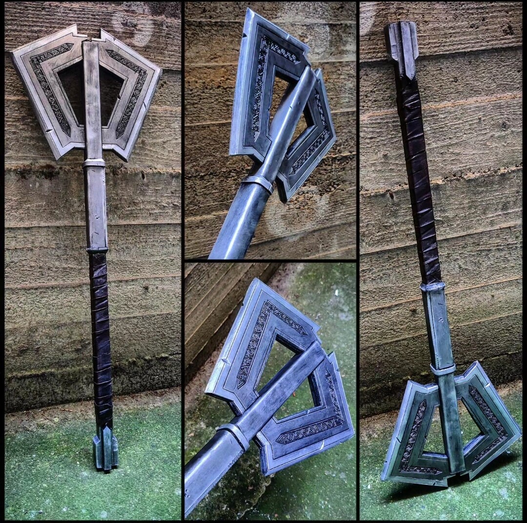 Dwarven Dwarf Warrior Battle Double Headed Axe - Etsy UK